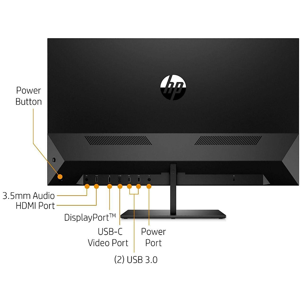 HP - Pavilion 32" LED QHD Monitor - Black with Black Stand