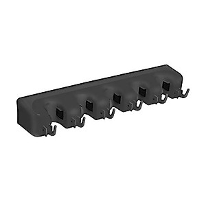 IdeaWorks 5 Slot Wall Mounted Keep Your Home Clean and Organized – for Small Tools, Brooms, Mops, Rakes Size, One Color