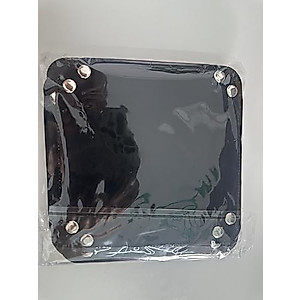 SIQUK 6 Pieces Dice Tray PU Leather Dice Rolling Tray Folding Square Holder for Dice Games, 6 Colors