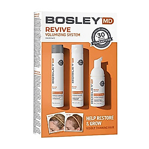 BosleyMD BosRevive KIT for Visible Hair Thinning (Color Safe), Starter Size (30 Days)