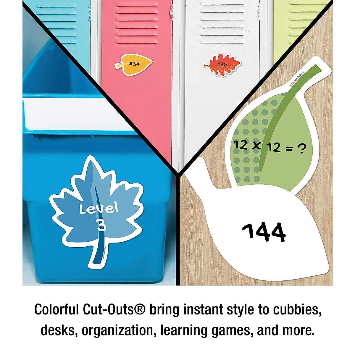 Carson Dellosa Fall Leaf Cutouts for Classroom Décor