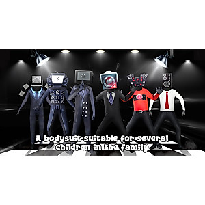 Prinlky Boys Game Costume Jumpsuits Game Bodysuit with Mask Halloween Cosplay Party for 5-12Y Kids