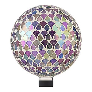 Alpine Corporation HGY438 Alpine Glass Glazing Globe Gazing Balls, Multicolor
