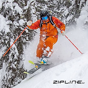 Ski Poles Graphite Carbon Composite - Zipline Blurr 16.0 - U.S. Ski Team Official Supplier (Orioles Orange, 44" in./112 cm)