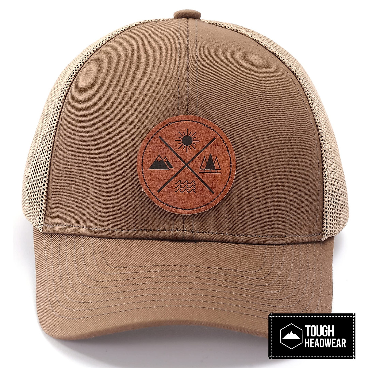 Tough Headwear Hats for Men - Trucker Hat Men - Mesh Hats for Men - Snap Back Hats for Men - Trucker Caps Embroidered & Badge