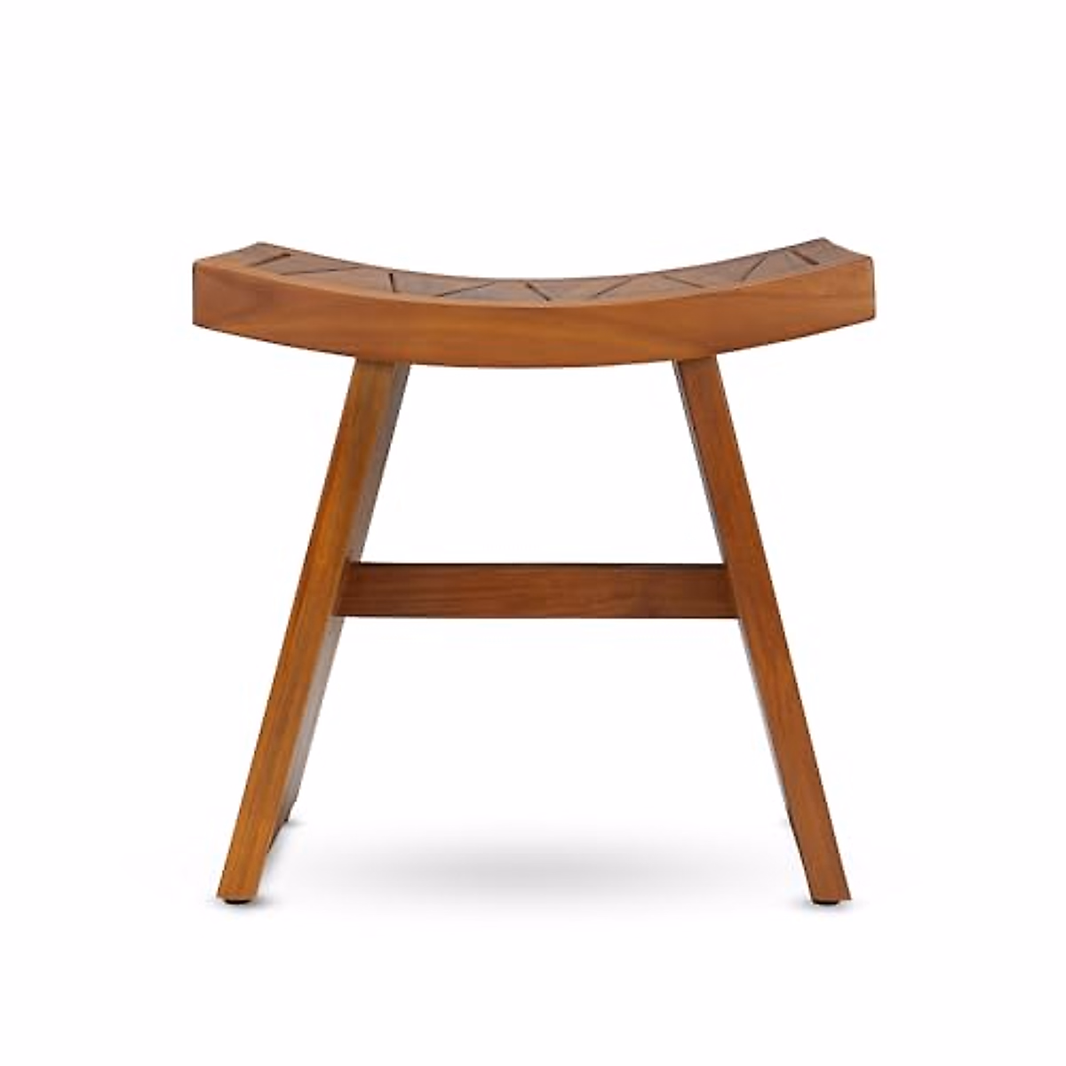 TeakCraft Teak Shower Bench Stool for Bath & Spa (Fully Assembled), 18 inch, Shower Stool, The Tori