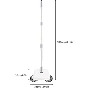 Bhmvase 2-in-1 360° Rotating Hand Push Sweeper, Floor Sweeper, High Efficient Carpet Sweeper with Long Handle, Hanging Manual Vacuum Sweeper for Home Office