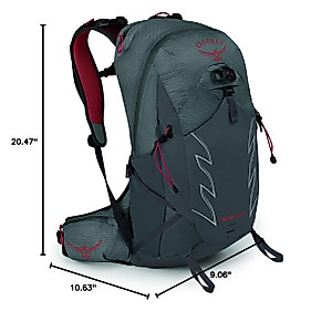 Osprey Talon Pro 20 Men's Hiking Backpack, Carbon, Large/X-Large