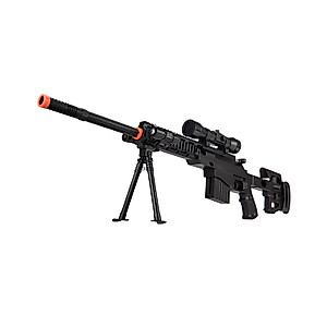 UKARMS CQB P1402 Spring Airsoft Tactical Sniper Rifle Gun : Folding Stock + Flashlight + Bipod