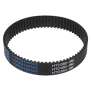Kozelo HTD5M-350 Close Loop Pulley Timing Belt - [350mm Length x 20mm Width]High Torque Drive Rubber Belt for 3D Printer CNC Machine Use, 70 Teeth, Black