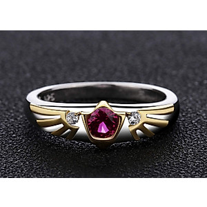 Purreen Zelda Goron's Ruby, Hylian Shield Inspired Ring (8)