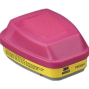 3M 60923 Organic Vapor/Acid Gas Cartridge/Filter 60923, Pk/Yw