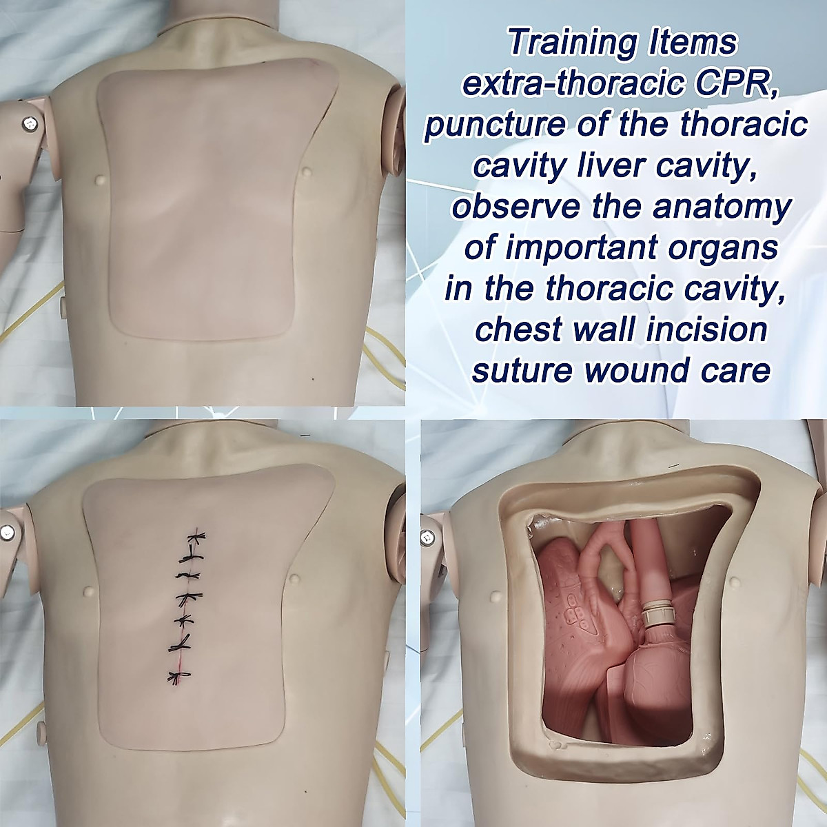 MZBZYU 5.7ft Life Size Patient Care Manikin Training CPR Simulator Basic Geri Nursing Skills Geriatric Human Model Mannequin Full Body for Students Education Teaching Medical Training Skills