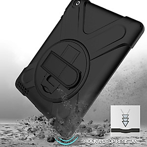 ProCase Rugged Heavy Duty Case for iPad 2 3 4(Old Model), Shockproof 360 Degree Rotatable Kickstand Protective Cover Case for iPad 2nd/iPad 3rd/iPad 4th -Black