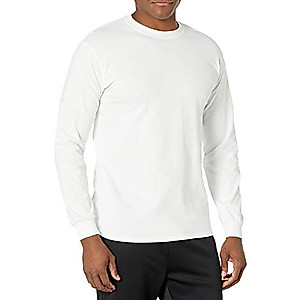 Gildan Men's Ultra Cotton Long Sleeve T-Shirt, Style G2400, White, Medium