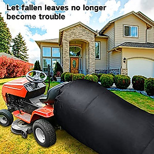 2 Pcs Lawn Tractor Leaf Bag for Riding Lawn Mower Reusable Big Capacity Mower Leaf Bag Black Grass Catcher Bag 90 x 50 Inch Oxford Cloth Leaf Collector 49 Cubic Feet Material Collection Systems