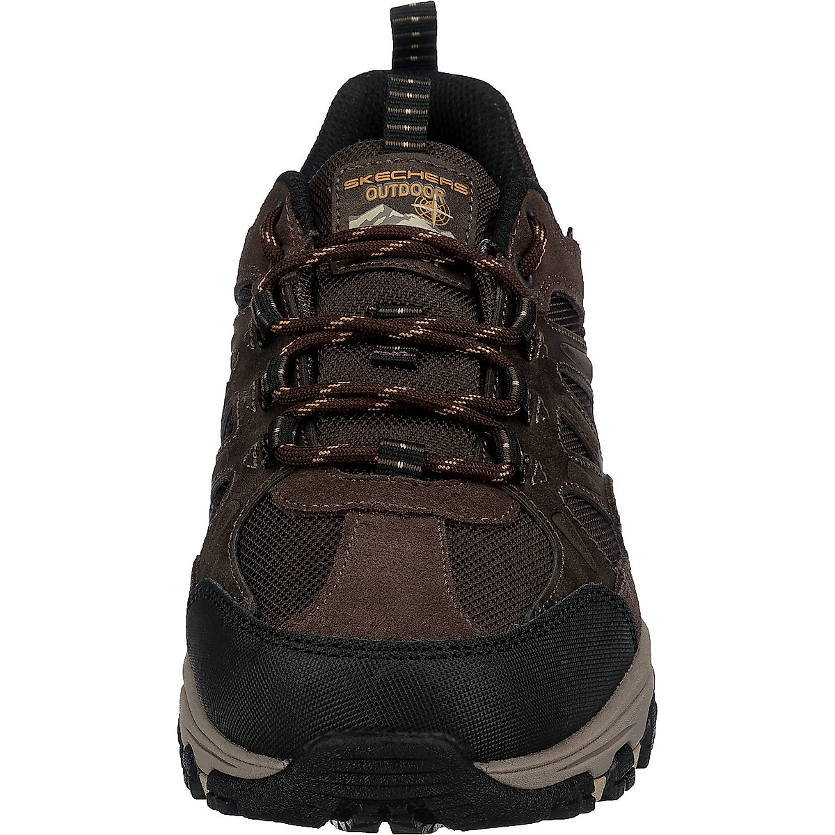 Skechers Men's Selmen-Enago Trail Oxford Hiking Shoe, Chocolate, 11 Extra Wide US