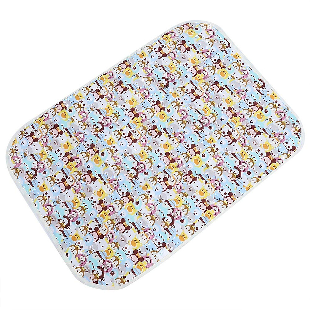 Portable Travel Changing Mat Waterproof Breathable Baby Thicken Cotton Urine Pad Infant Diaper Changing Pad for Boys Girls Newborn (Animals)
