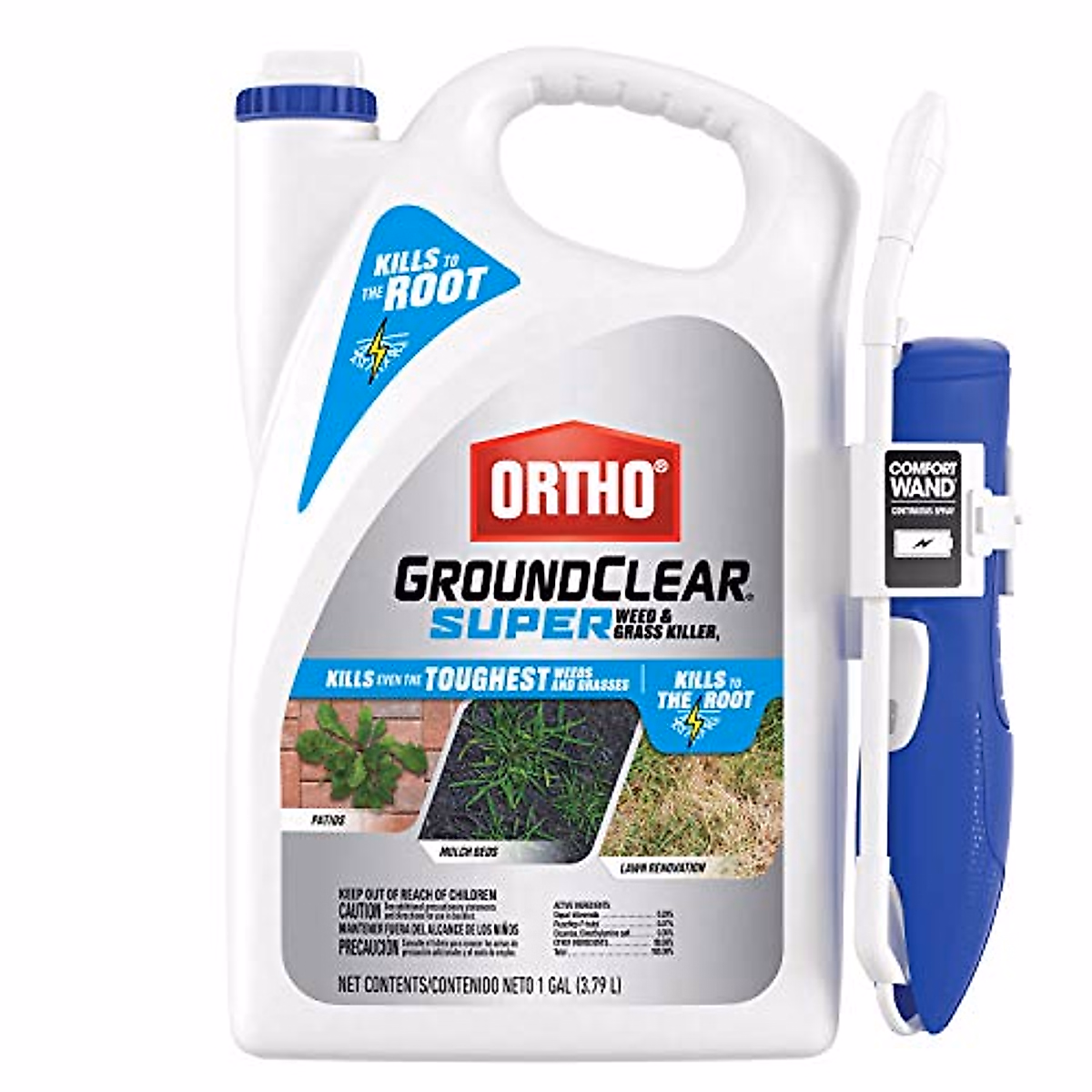 Ortho GroundClear Super Weed & Grass Killer1: with Comfort Wand, Kills to the Root, Fast-Acting, 1 gal.
