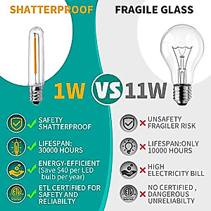 Solibting Outdoor String Lights Patio Lights 24Ft with 10 LED Dimmable Edison Waterproof Shatterproof Bulb and Commercial Grade Weatherproof Strand Heavy-Duty Outside Decorative Cafe, Bistro, Party