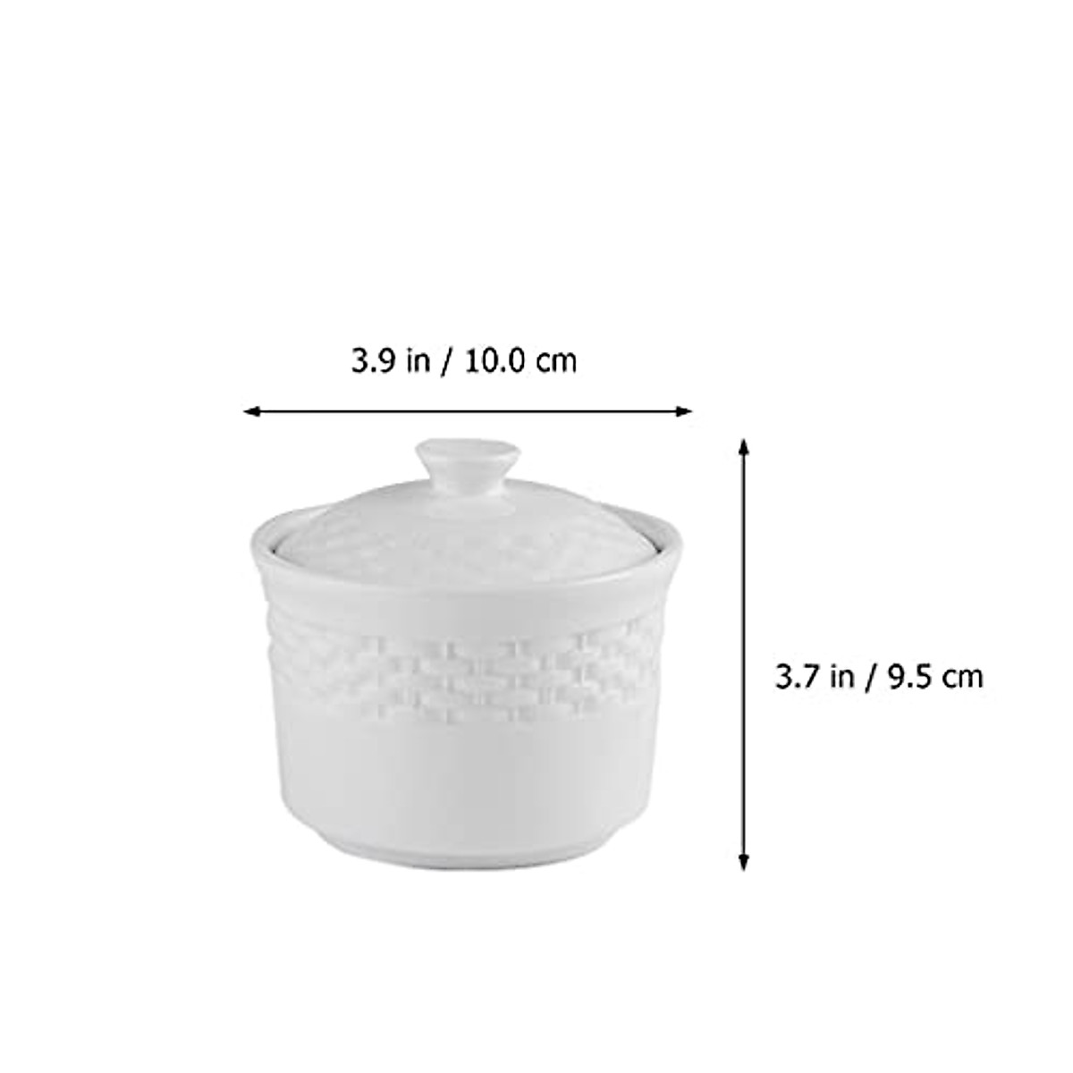 Operitacx Ceramic Stew Pot with Lid and Spoon Japanese Small Steam Soup Bowl Steaming Cup Serving Dish Seasoning Jar for Cereal Rice Chili Beef Stew Medicinal Birds Nest Egg Custard Appetizer