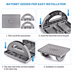 Rocking Foot Rest for Under Desk at Work - Foot Rest Under Desk for Office Use, Ergonomic Under Desk Footrest with Foot Massager Feet Stand, Large Size Under Desk Foot Rest for Office and Home