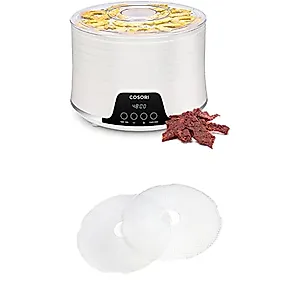 COSORI Food Dehydrator Pioneer Style CFD-N051-W & Food Dehydrator Machine Mesh Screen CFD-MS051-WUS
