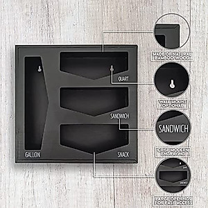 Ziplock Bag Storage Organizer (Black)