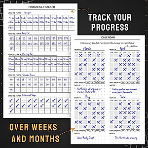 Hardcover Fitness Journal Workout Planner for Men & Women - A5 Sturdy Workout Log Book to Track Gym & Home Workouts