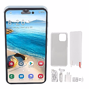 PUSOKEI Unlocked Smartphone, Cell Phone, 6.1in IPS Large Screen, 4GB RAM 64GB ROM, 11, 8MP+16MP Camera, 5G WiFi, 4G Network, Face Unlock, 4000mAh Battery (Blue)