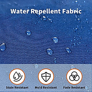 Outdoor Chair Cushion 20”x20”x4”, Tufted Water-Repellent Patio Seat Cushions with Non-Slip Ties, 2 Count, Navy