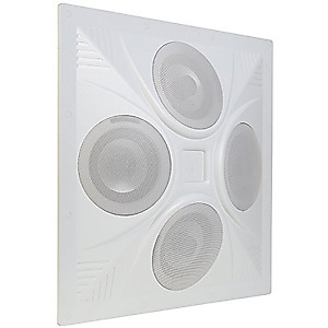 Pure Resonance Audio SD4 SuperDispersion Ceiling Speaker Array, Built-In 8 Ohm/70 V Transformer