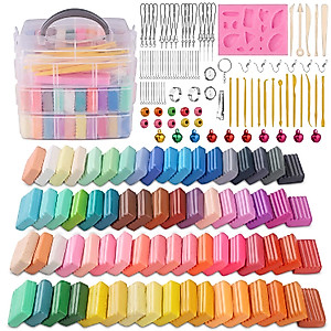 Polymer Clay, DeeCoo 70 Colors 1.2 oz/Block Soft Oven Bake Modeling Clay Kit, 19 Creation Tools and 10 Kinds of Accessories , Ideal DIY Clay Kids Gifts Art Set for Boys Girls