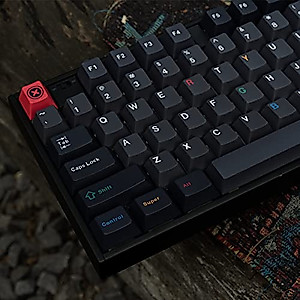 PBT Black Gray Keycaps 153 Keys Cherry Profile Custom ISO ANSI Keyboard Keycap Set for 60% 65% 70% 75% Cherry Gateron MX Switches Mechanical Keyboards