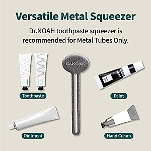 Dr.NOAH Toothpaste Squeezer, 3Pack | Only for Metal Tubes - Toothpaste, Hand Cream, Face Wash, Paint