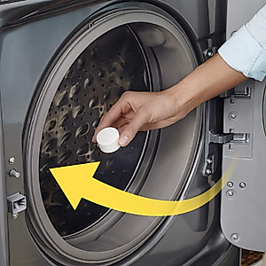 WASH WIZARD - Washing Machine Cleaner - White 6 Tablets, Cleans Front Load and Top Load Washers Including HE, Safe For all Washer Components and Septic Tanks