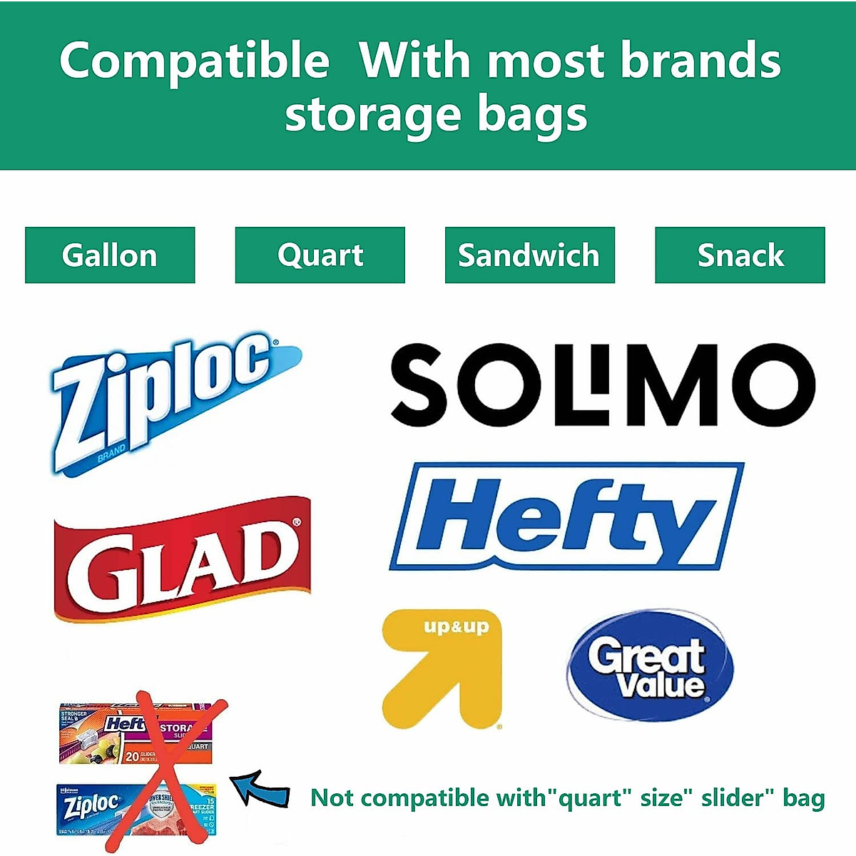 Adelaide Bag Storage Organizer for Kitchen Drawer, Bamboo Organizer, Compatible with Ziplock Gallon, Quart, Sandwich and Snack Variety Size Bag (1 Box 4 Slots)