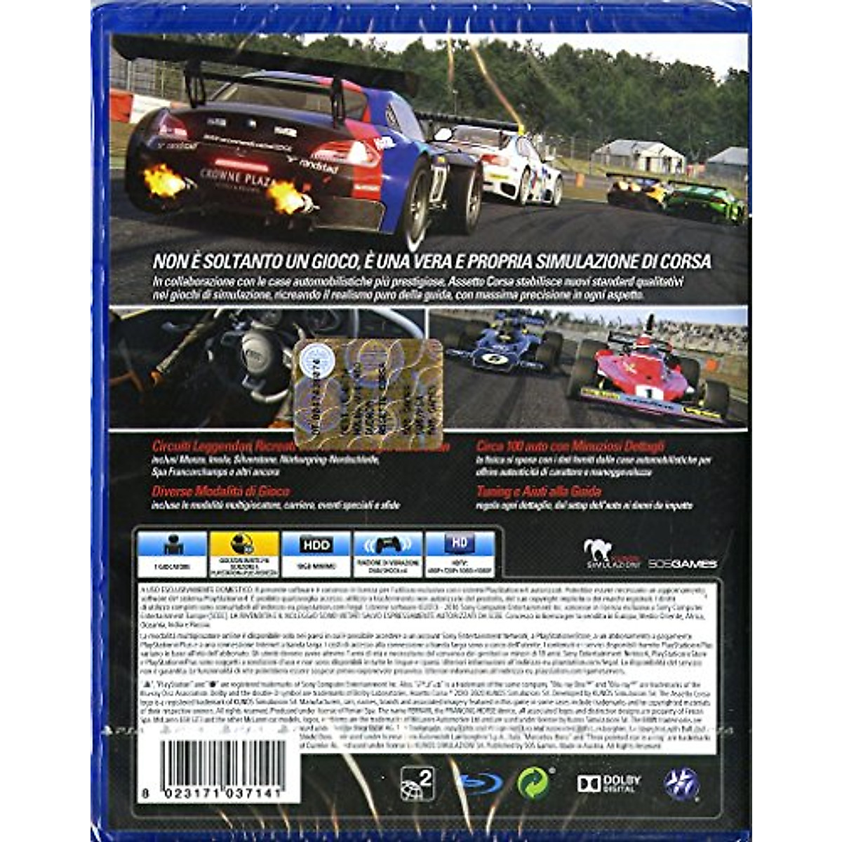 Digital Bros Assetto Corsa, PS4 - video games (PS4, PlayStation 4, Physical media, Action / Racing, 505 Games, ITA, Basic)
