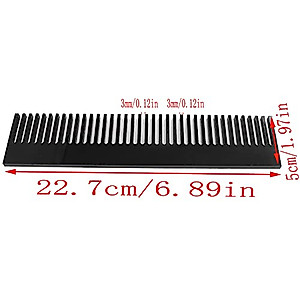 LQ Industrial Aquarium Filter Comb 22.7 x 5 cm Black Acrylic Aquarium Overflow Comb Fish Tank Flow Weir Comb for Avoid Fish Overflow