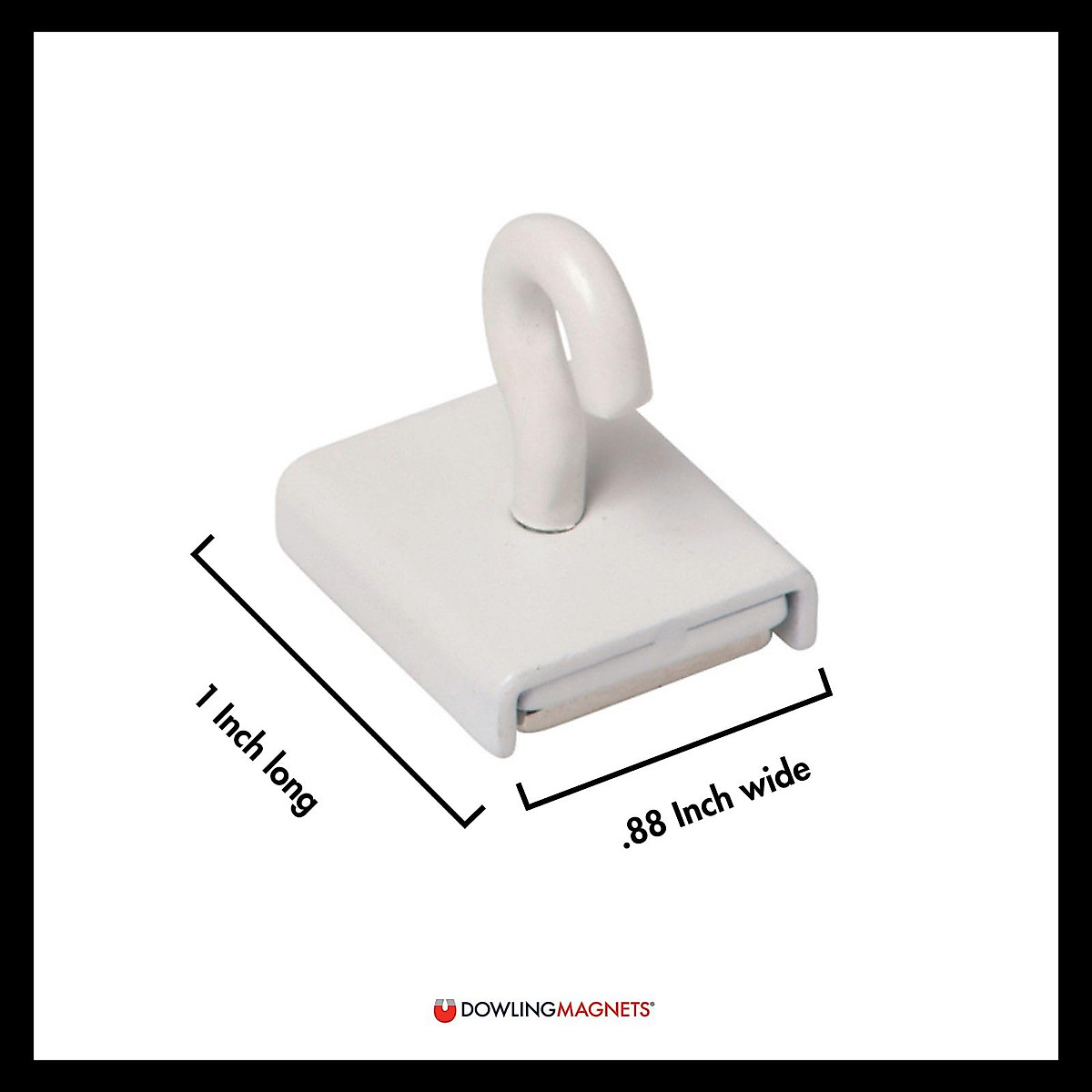 Dowling Magnets Ceiling Hooks for Suspended Ceilings, White, Pack of 4, 1" L x .88" W