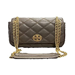 Tory Burch 87863 Volcanic Stone With Gold Hardware Willa Small Women's Shoulder Crossbody Bag
