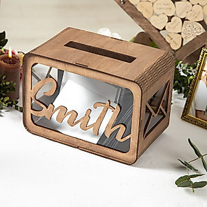 Custom Wedding Card Box, Rustic Wedding Decor, Boho Wedding Post Box, Wedding Money Box, Wood and Acrylic Card Box