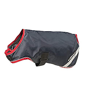 Horseware Rambo Waterproof Dog Coat, X-Large, Navy/Red