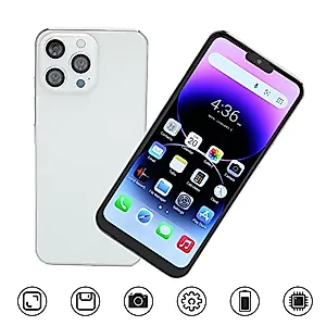 VINGVO Cell Phone, 6.53 Inch Full Screen Dual SIM Dual Standby 6000mAh High Capacity Battery Mobile Phone MT6735 CPU Processor for Work (US Plug)