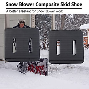 Haiouus M110611 A147BS Composite Skid Shoe Compatible with JohnD-eere/Murray 309016E701MA, M110611 Snow Blower Skid Plates, Replaces Models TRX24, TRX26, TRS24, TRS26 Snow Blower - 2 Pack