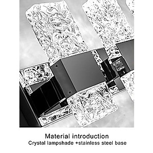 OYLYW Modern LED Bathroom Vanity Light Fixtures Chrome Stainless Steel 4 Light Wall Sconces for Bathroom Lighting Fuxture Over Mirror 28 Inch 40w LED Crystal Wall Light Cool White 5800K