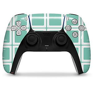 WraptorSkinz Skin Wrap compatible with Sony PS5 DualSense Controller Squared Seafoam Green (CONTROLLER NOT INCLUDED)