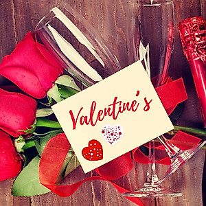 Konsait 500 Pieces Valentine’s Day Heart Stickers, Red Heart Happy Valentines Day Roll Stickers, Sweet Love Decoration Stickers for Valentine’s Day Wedding Gifts Scrapbooking Cards Envelopes