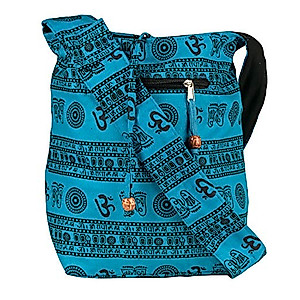 Blue Patchwork Handmade Crossbody Large Hobo Shoulder Bag Hippie Boho Fashion Everyday Unique