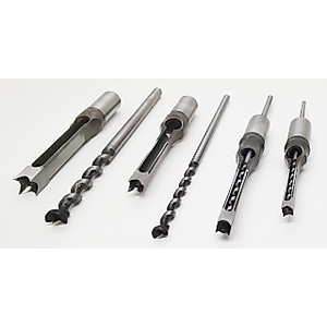 Square Hole Drill Bit Woodworking Auger Drill Bit Tool Set, Wood Mortising Chisel Countersink Bits